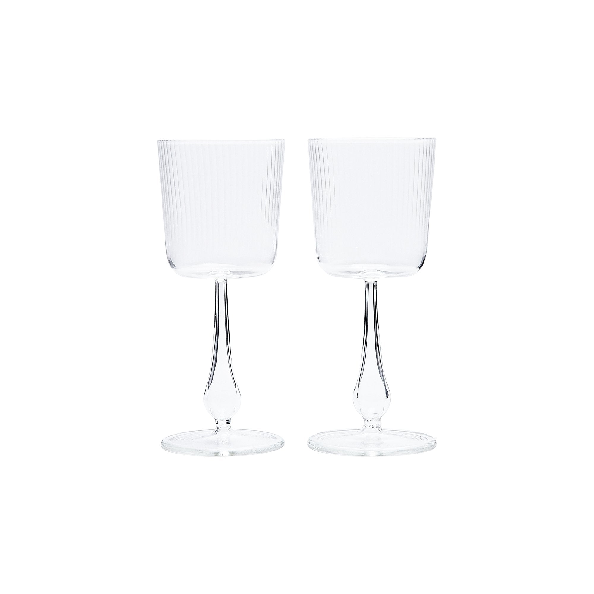 Clear Luisa Calice Glasses Artisanal Italian Glassware Obakki Fairmont Store US