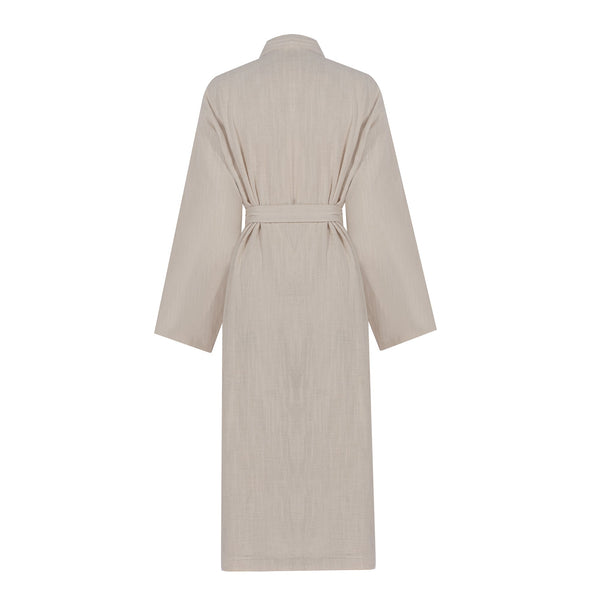 Turkish Linen Robe - Natural | Obakki - Fairmont Store US